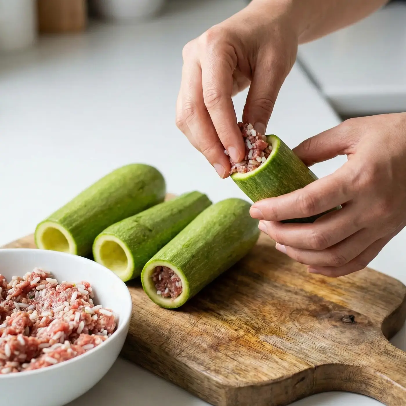 Sağlıklı ve Lezzetli Kıymalı Kabak Dolması Tarifi