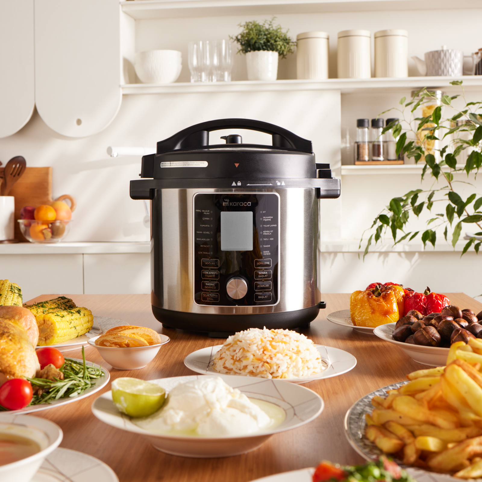 Karaca Cooker 2 in 1 6L Çok Amaçlı Basınçlı Pişirici Akıllı Elektrikli ...