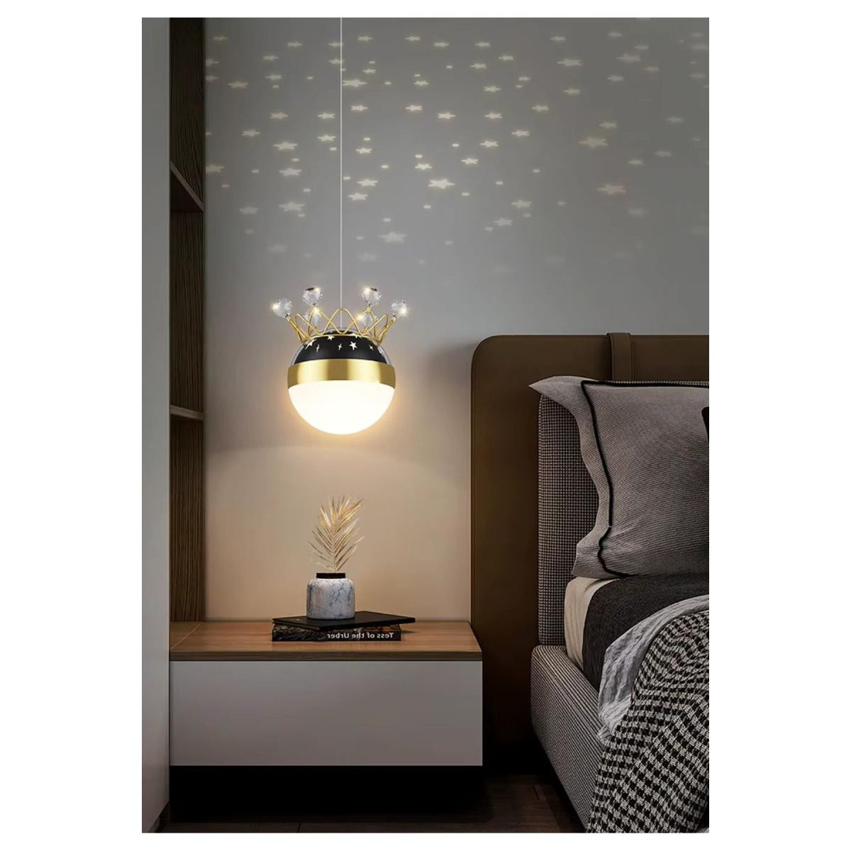 Luna Lighting Dolunay Model Gold Kaplama 3 Renk Metal Led Sarkıt Avize ...