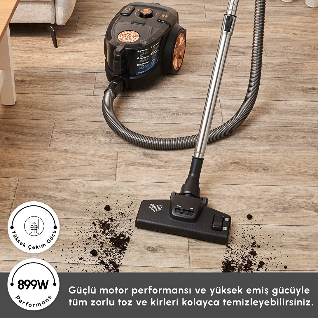 Karaca Vantuz High Force F2 Matte Black Copper Elektrikli Süpürge | Karaca