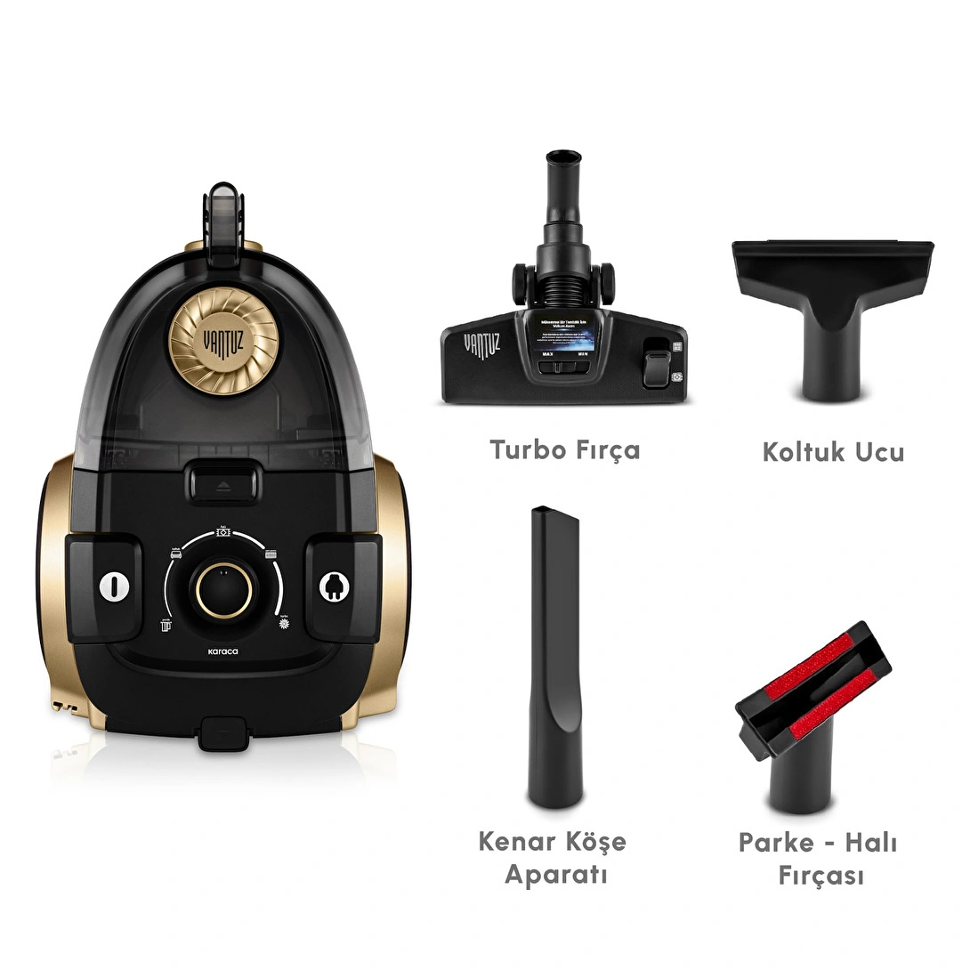 Karaca Vantuz High Force F2 Matte Mineral Gold Elektrikli Süpürge | Karaca