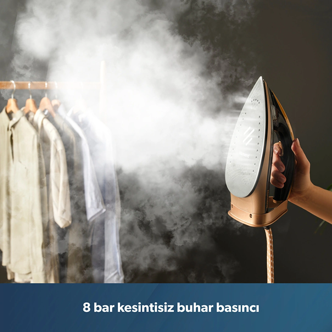 Homend Jetsteam 1175H Buhar Kazanlı Ütü Siyah Gold | Karaca
