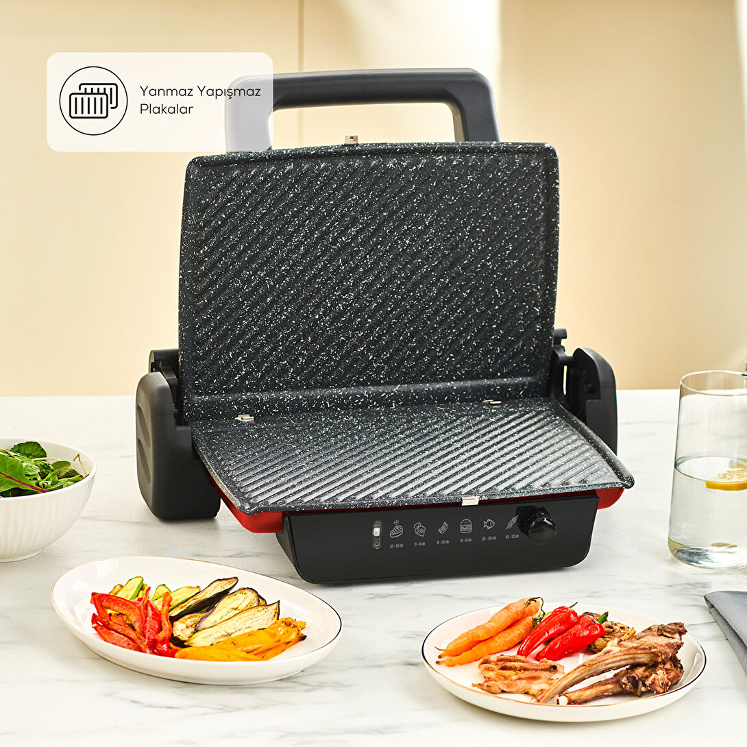 Karaca Crust Grill Toast 6 Dilim Kapasiteli Izgara ve Tost Makinesi ...