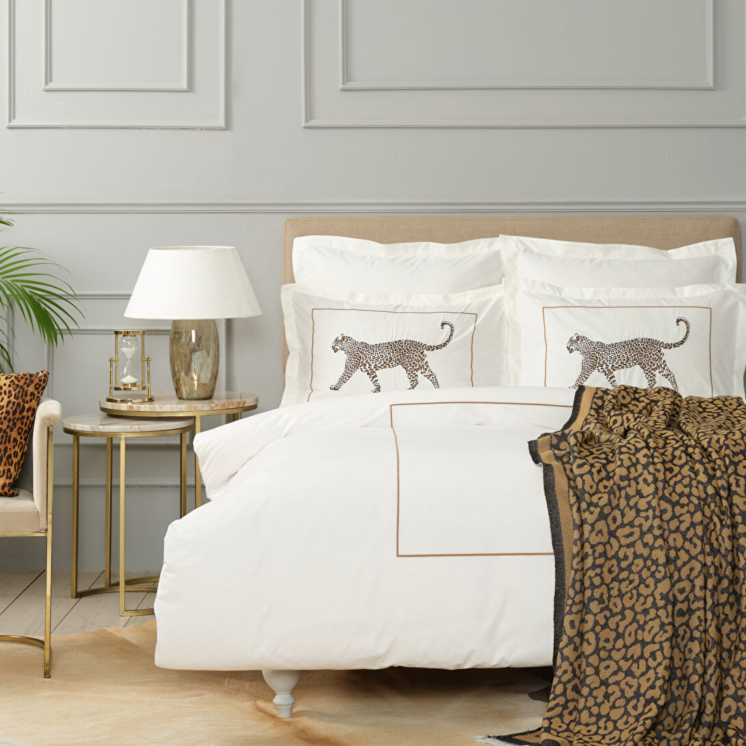 Karaca Home Leopard Turuncu Çift Kişilik Battaniye | Karaca