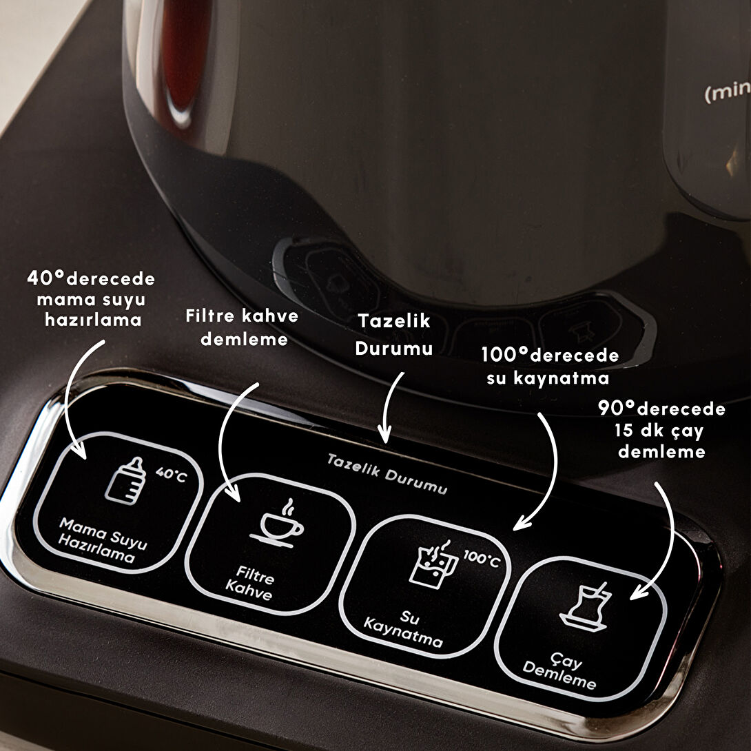 Karaca Çaysever Robotea Pro Connect 4 in 1 Konuşan Cam Çay Makinesi ...