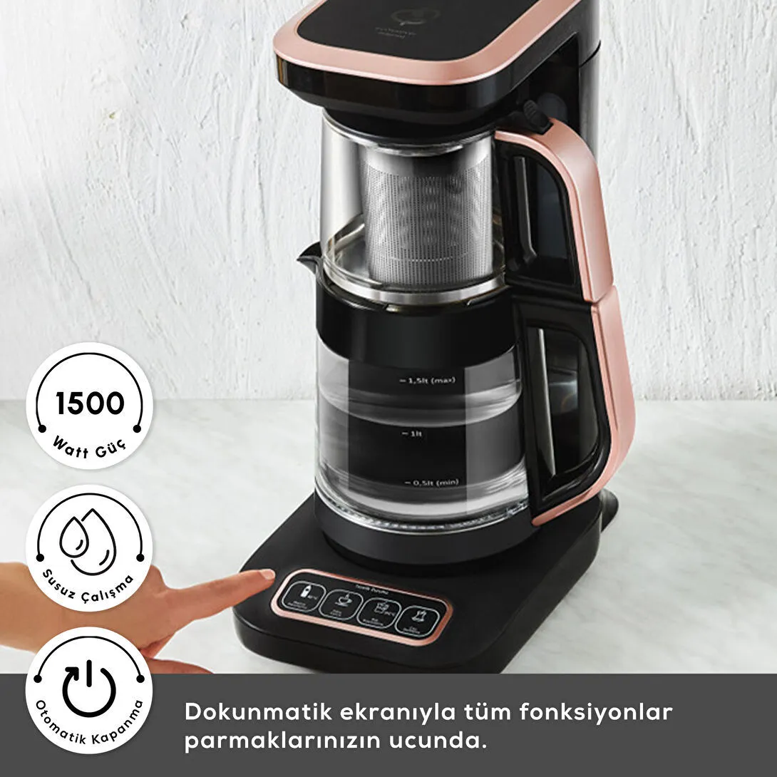 Karaca Çaysever Robotea Pro Connect 4 in 1 Konuşan Cam Çay Makinesi ...