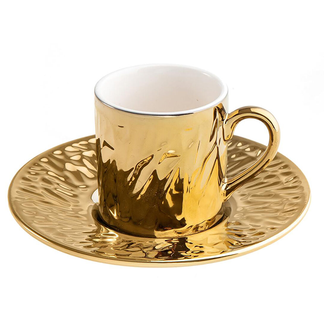 Jumbo Kaya Titanyum Gold 2'Li Kahve Fincan Takımı Karaca