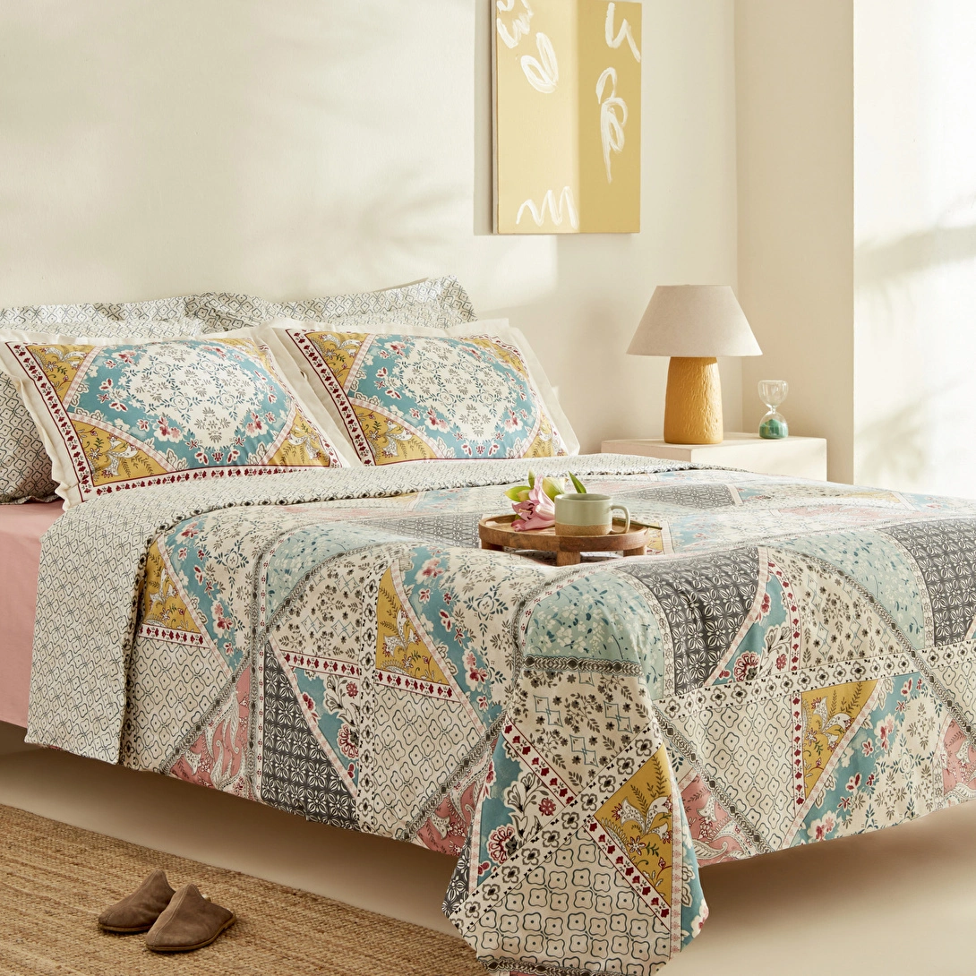 Karaca Home Edella %100 Pamuk Tek Kişilik Nevresim Takımı Multicolor ...