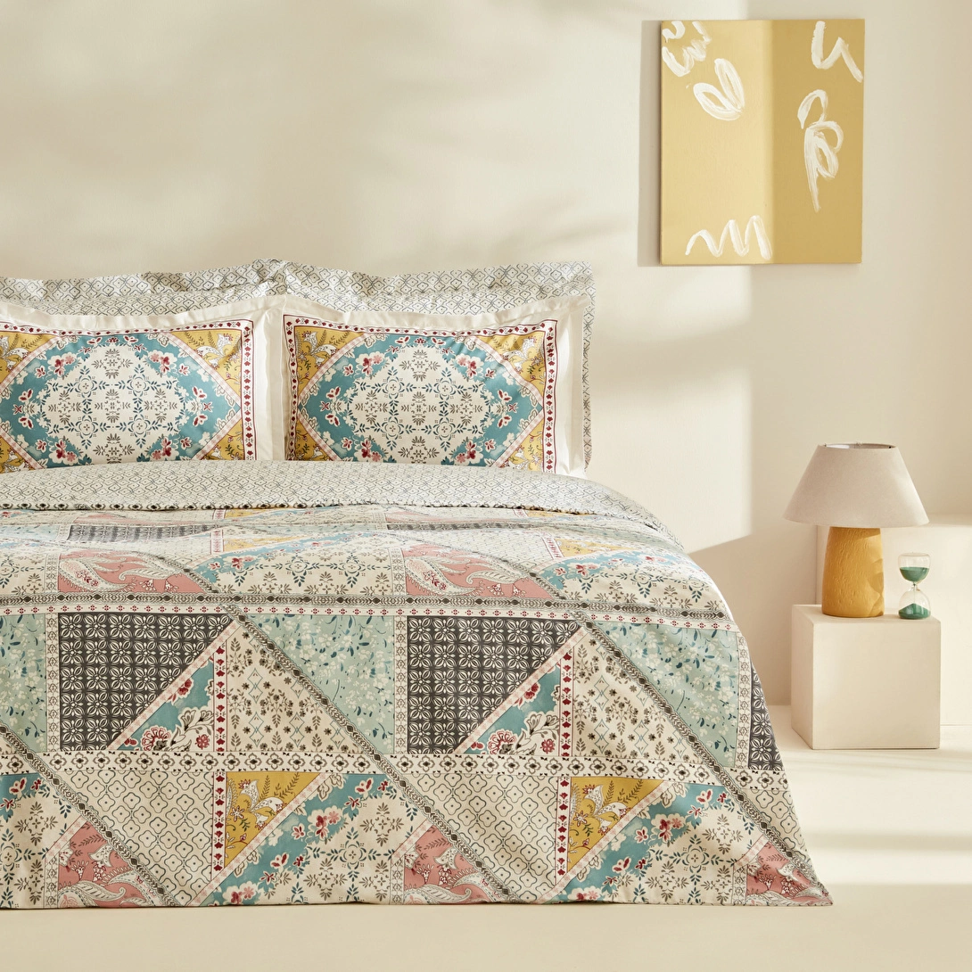 Karaca Home Edella %100 Pamuk Tek Kişilik Nevresim Takımı Multicolor ...