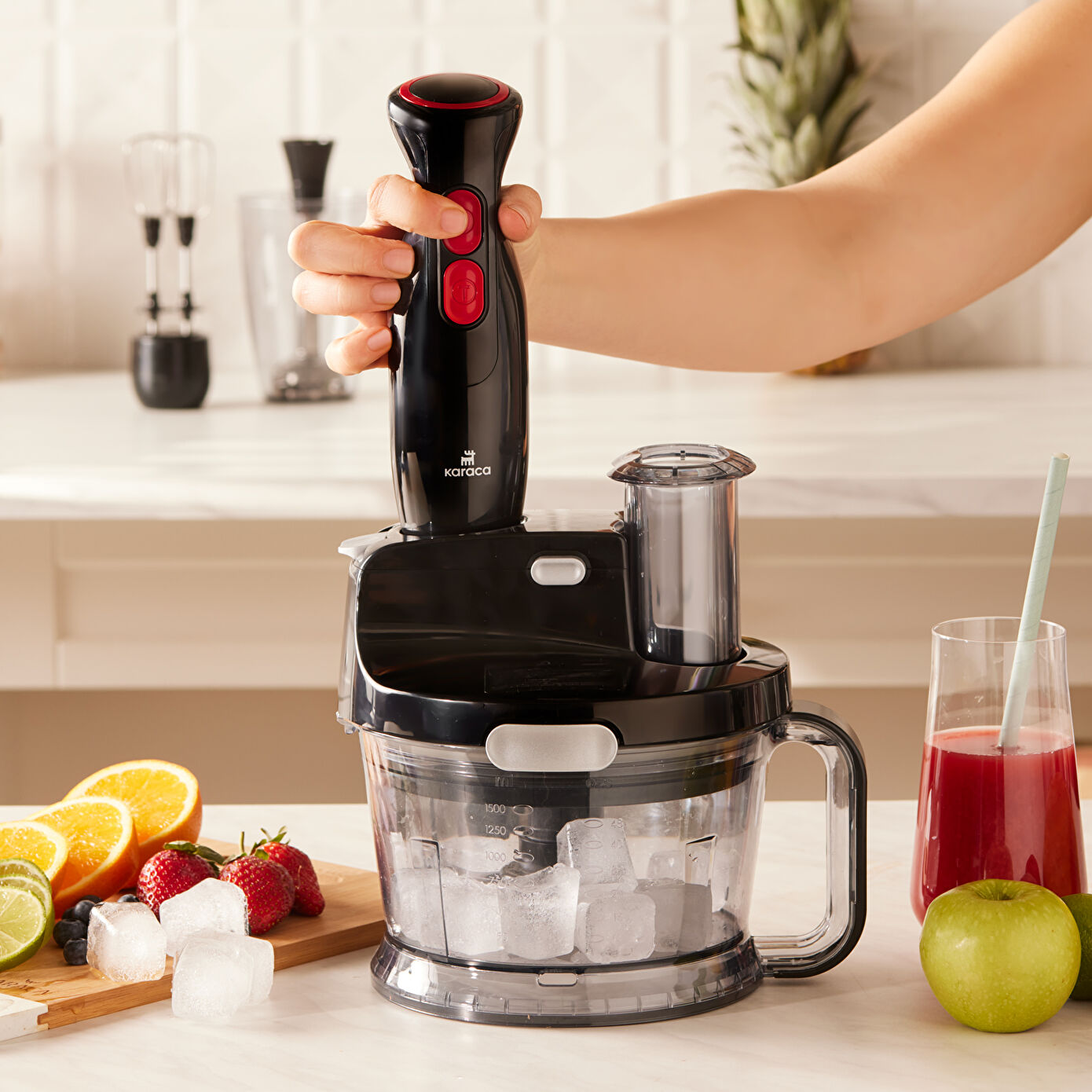 Karaca Pro-Multimax Mutfak Robotu Black Red 2000 W Karaca