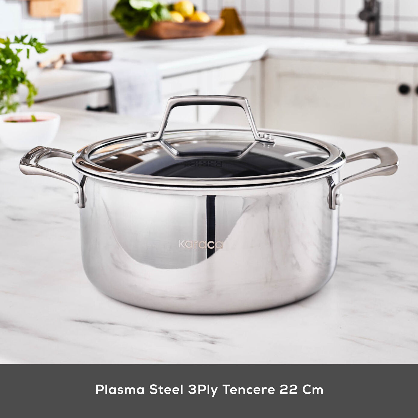 Karaca Plasma Steel 3Ply Tencere 22 Cm Karaca