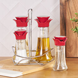 Karaca Nori Red 5 Parça Cam Salata Seti | Karaca