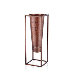 The Mia Prizma Vazo Saksı Bakır Kaplama 80x30x30 Cm | Karaca
