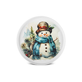Karaca New Year 24 Yılbaşı Snowman Pasta Tabağı 21 Cm Cookplus