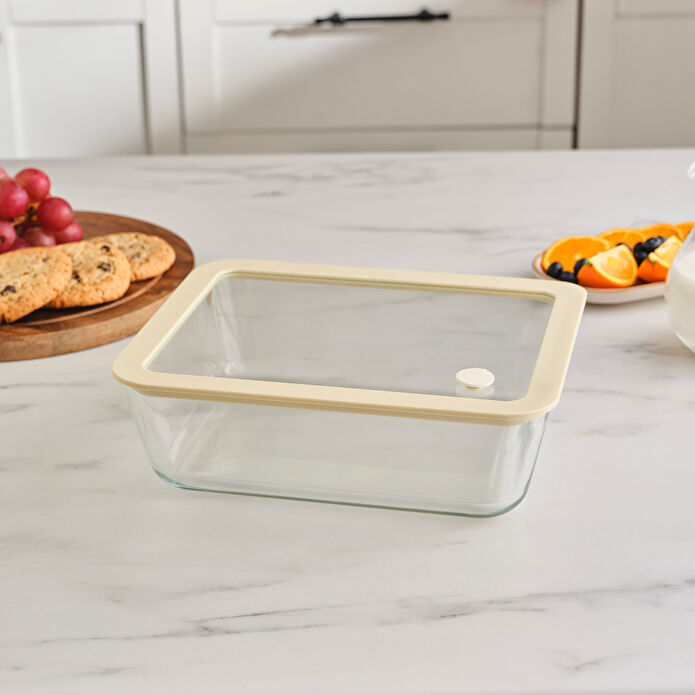 Karaca Luna Cam Saklama Kabı Krem 2600 ml Cookplus.com - Harikalar Mutfağı